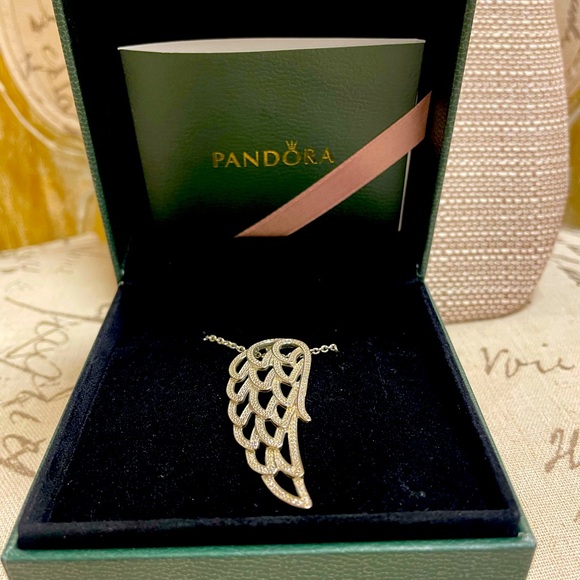 Pandora | Jewelry | Pandora Angel Wing Collectible Necklace Sterling ...